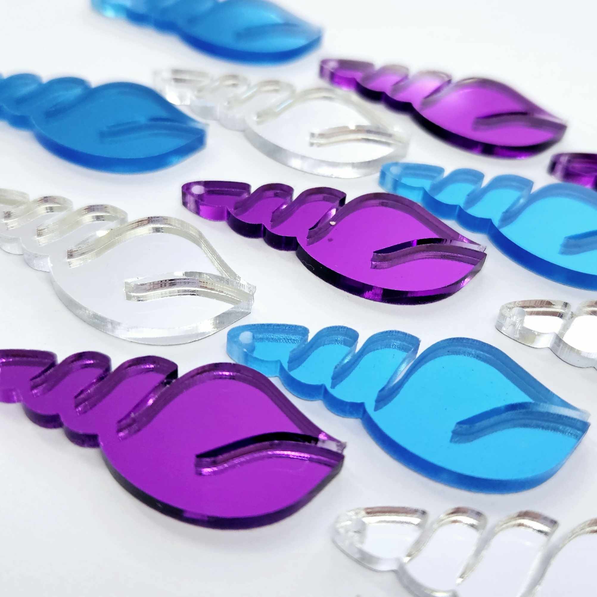 40mm MIRROR Acrylic SHELLS, MIXED PACK – A Krafty Avenue