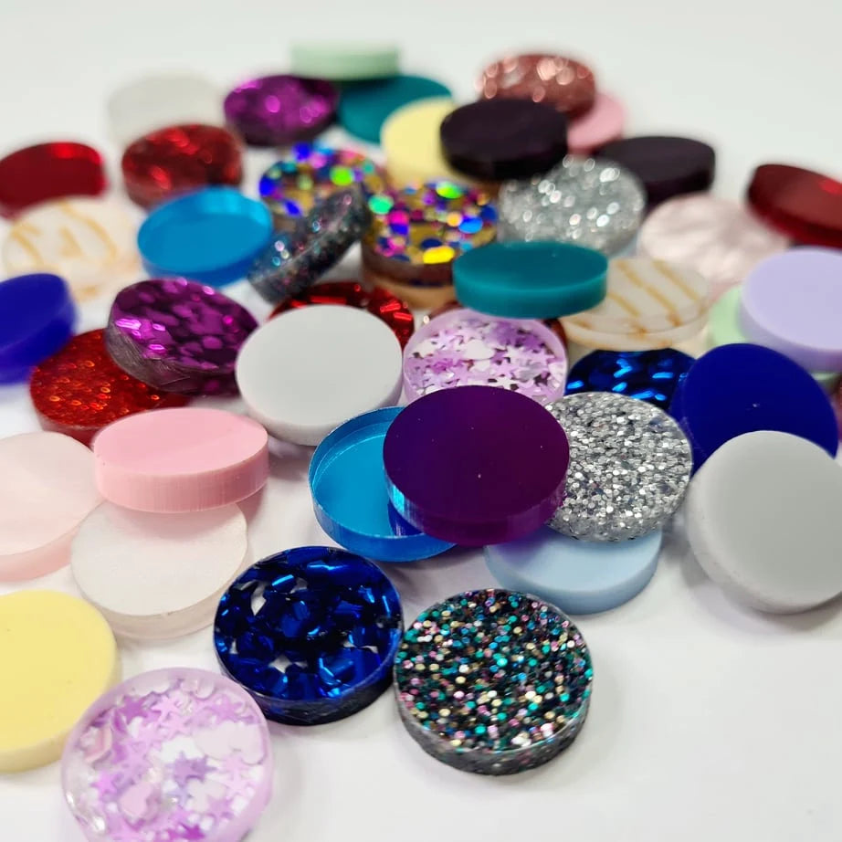 14mm CIRCLE Acrylic MIXED PACK – A Krafty Avenue