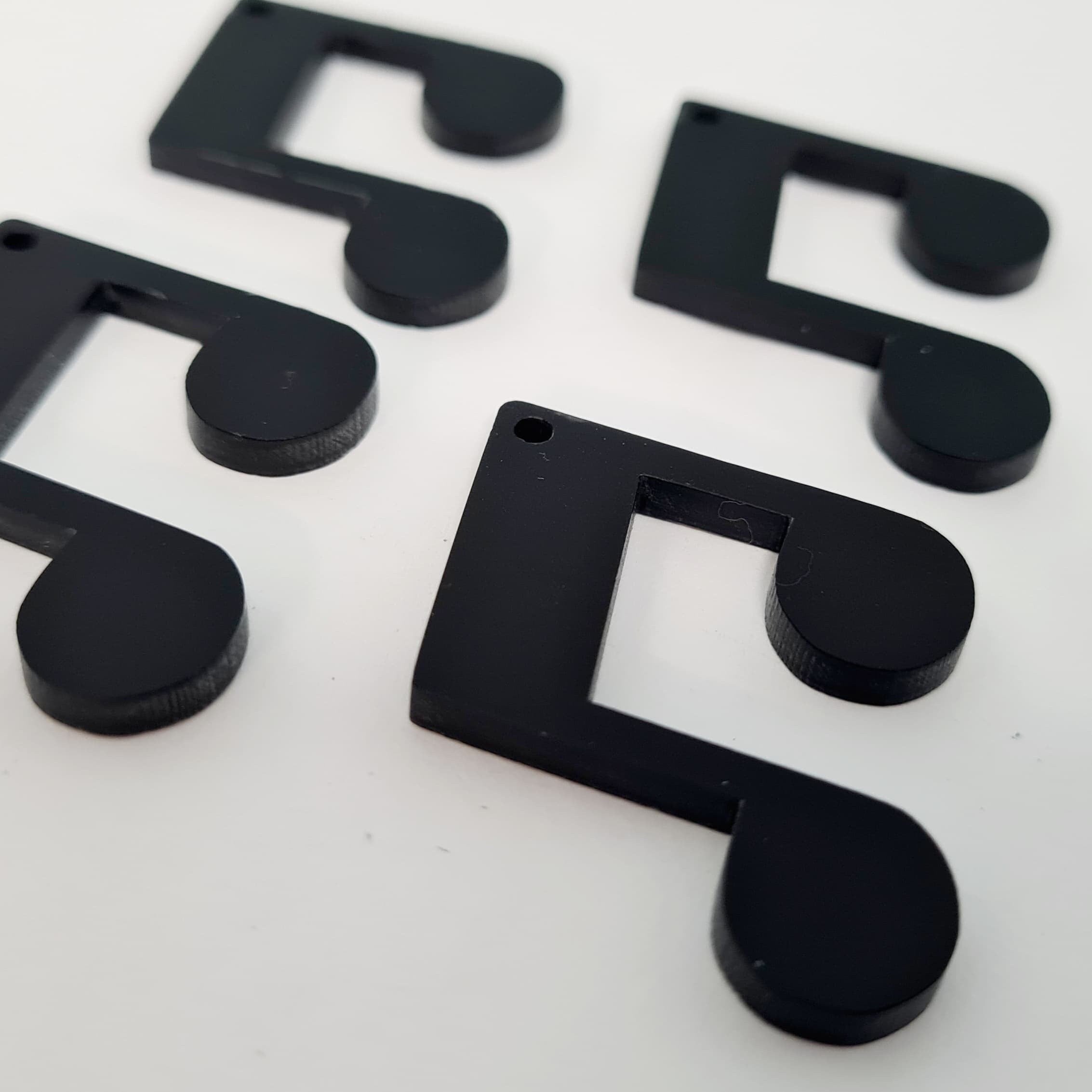 43mm MATTE BLACK Acrylic MUSIC NOTES – A Krafty Avenue