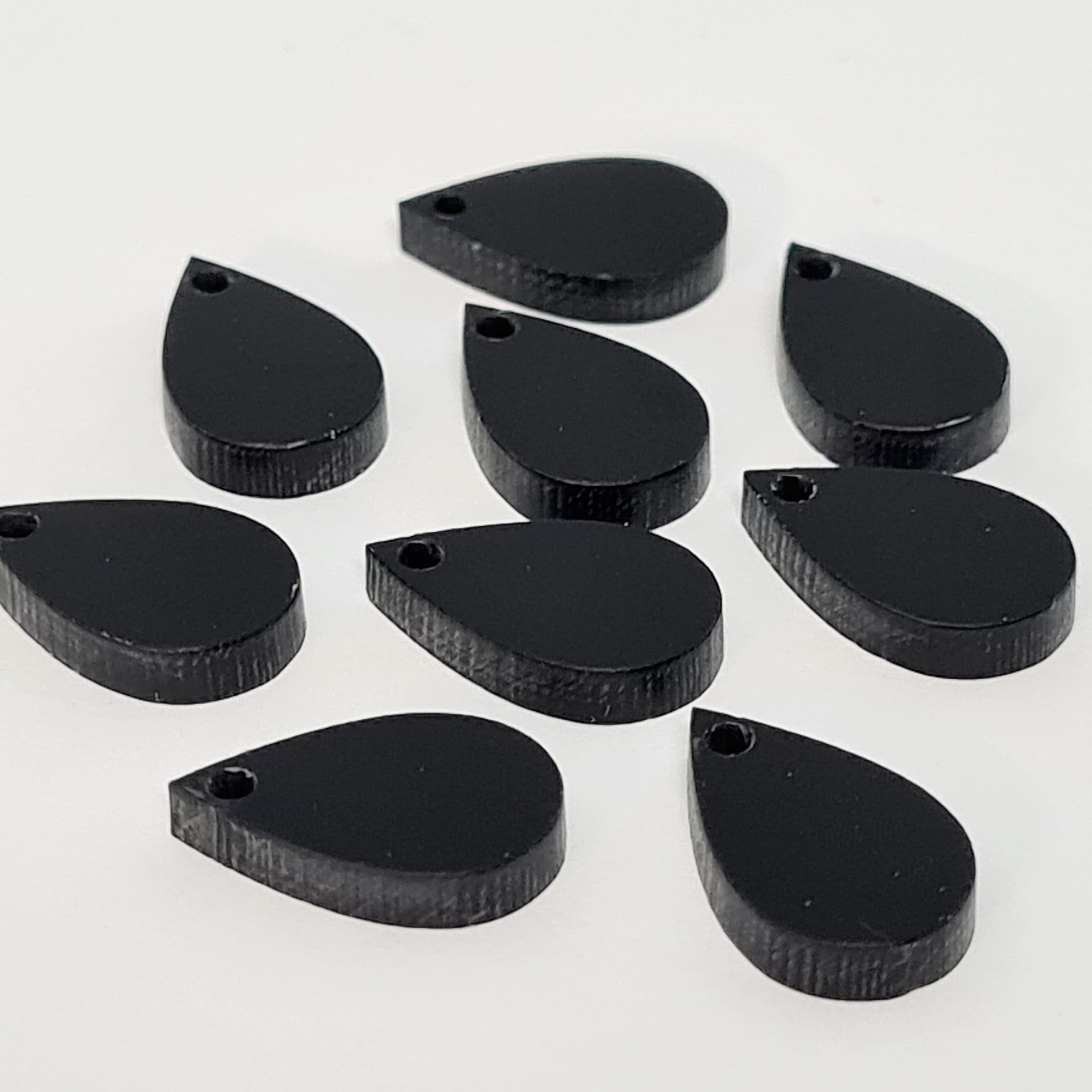 16mm MATTE BLACK Acrylic TEARDROPS – A Krafty Avenue